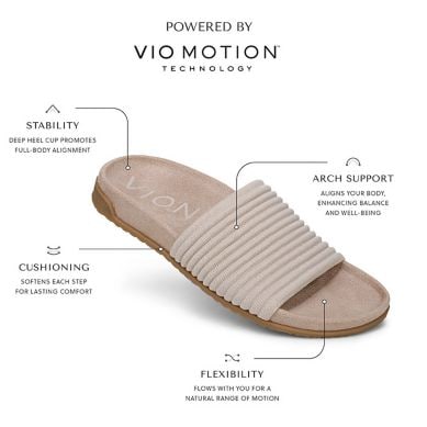 Vionic Evie Compression Knit Slide Sandals | Dillard's