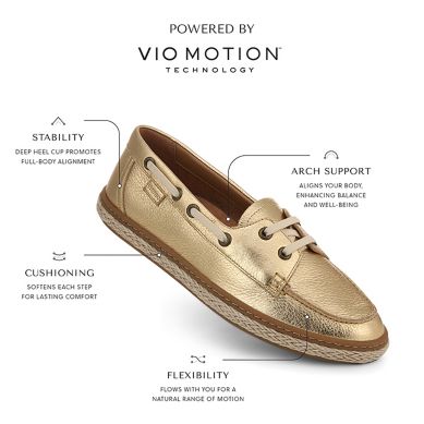 Vionic Bay Jute Trim Leather Boat Shoes | Dillard's