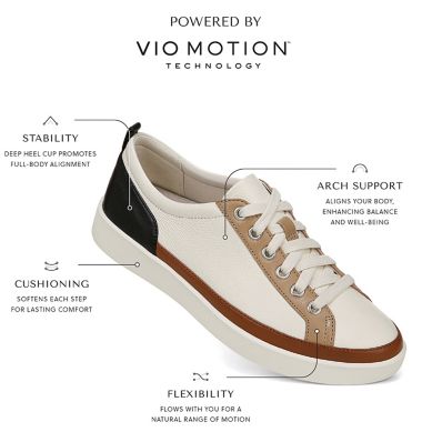 Vionic Winny Leather Colorblock Lace Up Sneakers | Dillard's