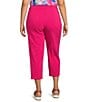 Allison Daley Plus Size Embellished Hem Pull-On Straight Leg Cropped ...