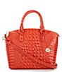 Brahmin Melbourne Collection Duxbury Crocodile-Embossed Satchel | Dillards
