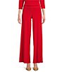 Eva Varro Knit Jersey Straight Wide-Leg Pull-On Pants | Dillard's