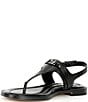 Michael Kors Mandy Leather Logo Hardware T-Strap Slingback Sandals ...