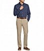 Roundtree & Yorke Performance Twill Small Plaid Sport Shirt | Dillard's