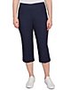 Ruby Rd. Petite Size Stretch Straight Leg Pull-On Capri Pants | Dillard's