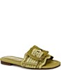 Sam Edelman Bambi Raffia Oversized Buckle Detail Slide Sandals | Dillard's