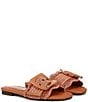 Sam Edelman Bambi Raffia Oversized Buckle Detail Slide Sandals | Dillard's