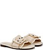 Sam Edelman Bambi Raffia Oversized Buckle Detail Slide Sandals | Dillard's