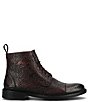 Taft Men's Rome Floral Embossed Leather Cap Toe Boots | Dillard's