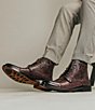 Taft Men's Rome Floral Embossed Leather Cap Toe Boots | Dillard's