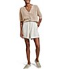Varley Callie Knit Boxy Split V-Neck Short Sleeve Top | Dillard's