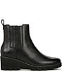 Vionic Aria Leather Lugged Wedge Booties | Dillard's