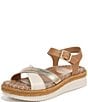 Vionic Mar Leather Cross Banded Espadrille Platform Sandals | Dillard's