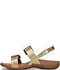 Vionic Reese Leather Buckle Hardware Hook-and-Loop Banded Slingback ...