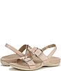 Vionic Reese Leather Buckle Hardware Hook-and-Loop Banded Slingback ...