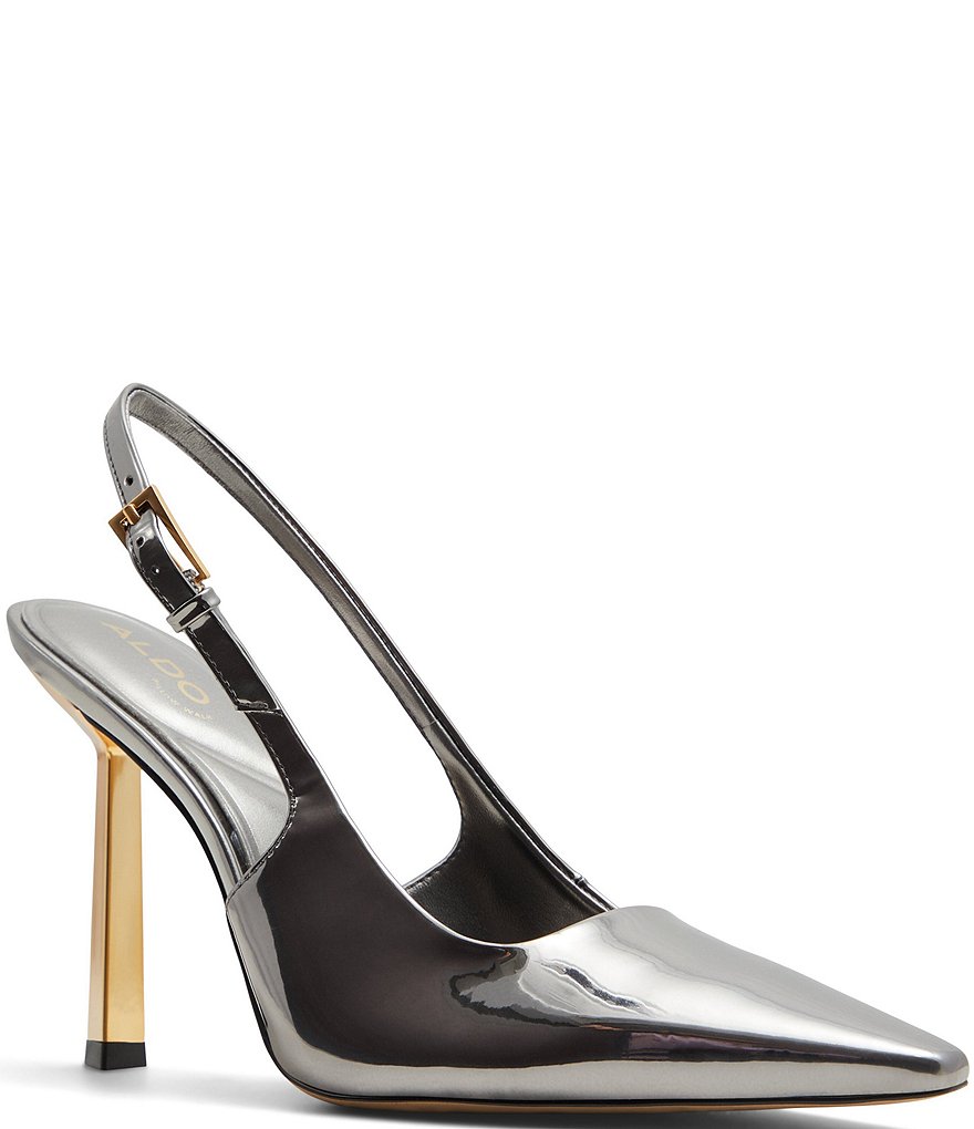 ALDO Marysa Mirror Metallic Slingback Pumps | Dillard's