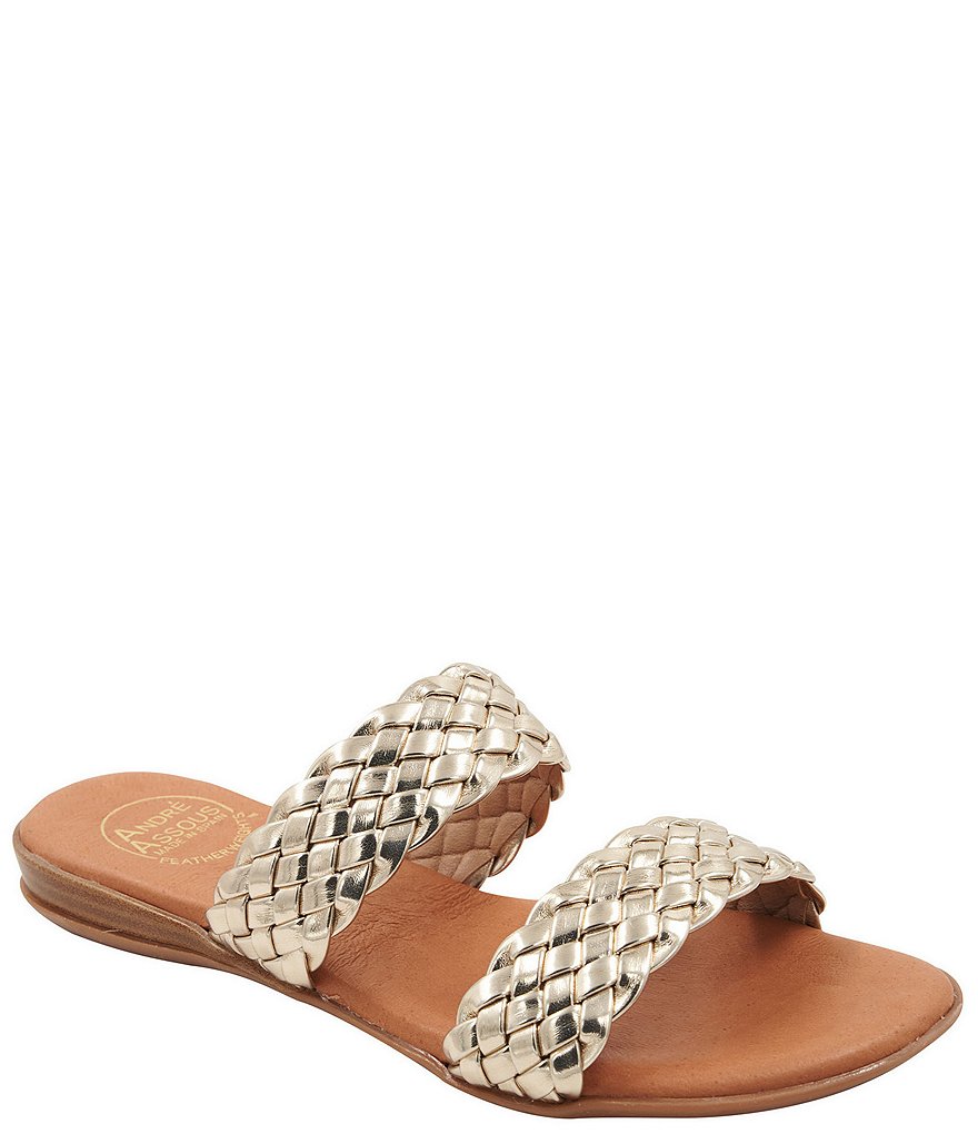 Andre Assous Naria Braided Metallic Sandals Dillards