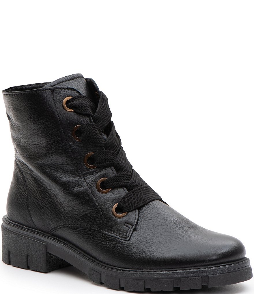 ara Debbie Leather Lace Up Booties | Dillard's