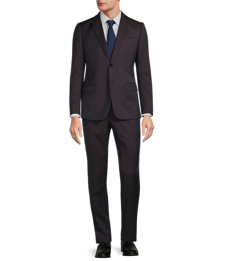 Armani Exchange Modern Fit Flat Front Fancy Pattern 2-Piece Suit ...