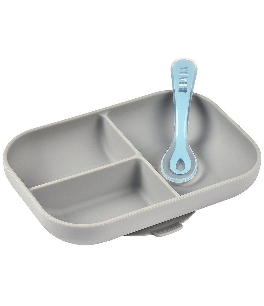 BEABA Divided Silicone Plate and Spoon Feeding Set | Dillard's