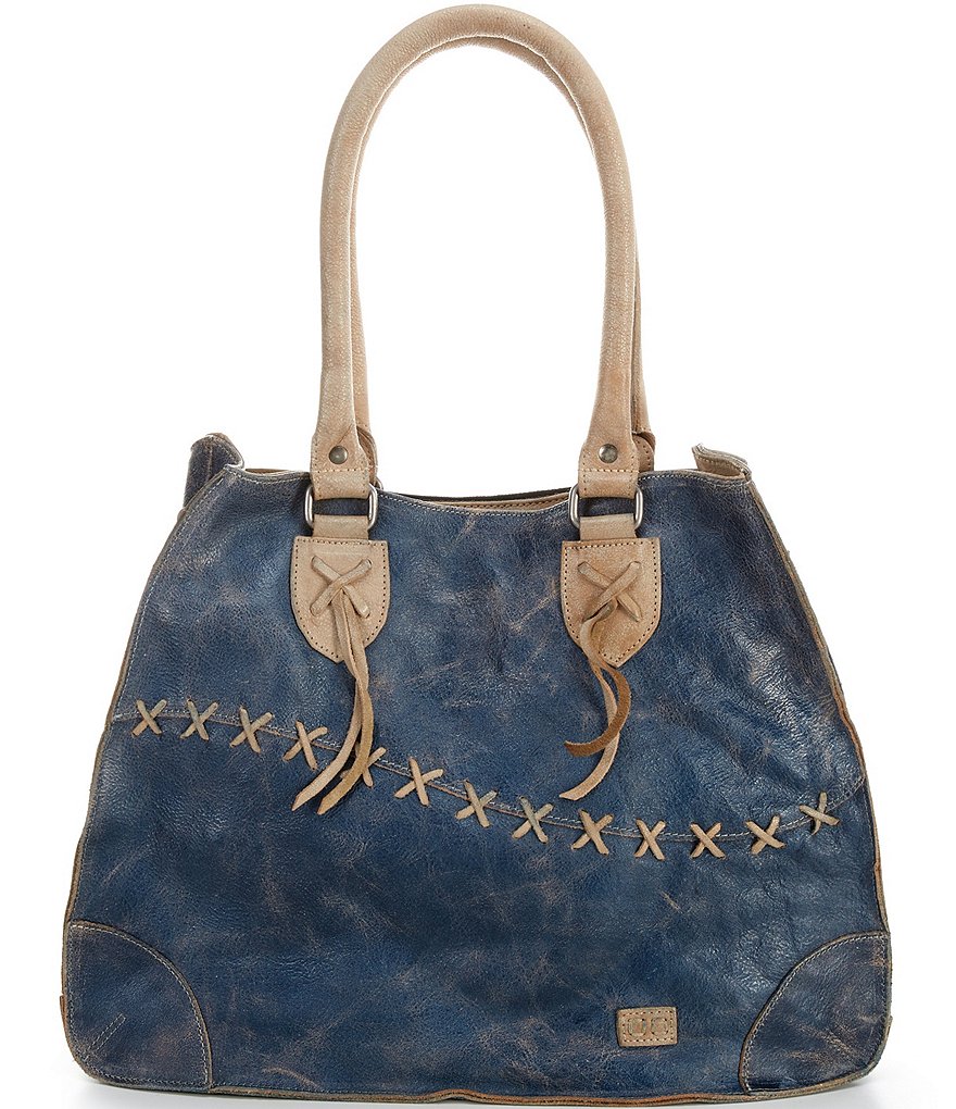 Bed Stu Bruna Cobalt Oats Lux Stitch Satchel Bag Dillards