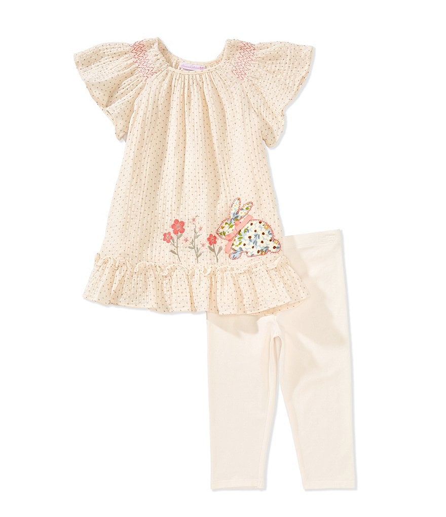 Bonnie Jean Little Girls 2T-6X Smocked-Sleeve Bunny Bonnie Jean Little Girls 2T-6X Smocked-Sleeve Bunny