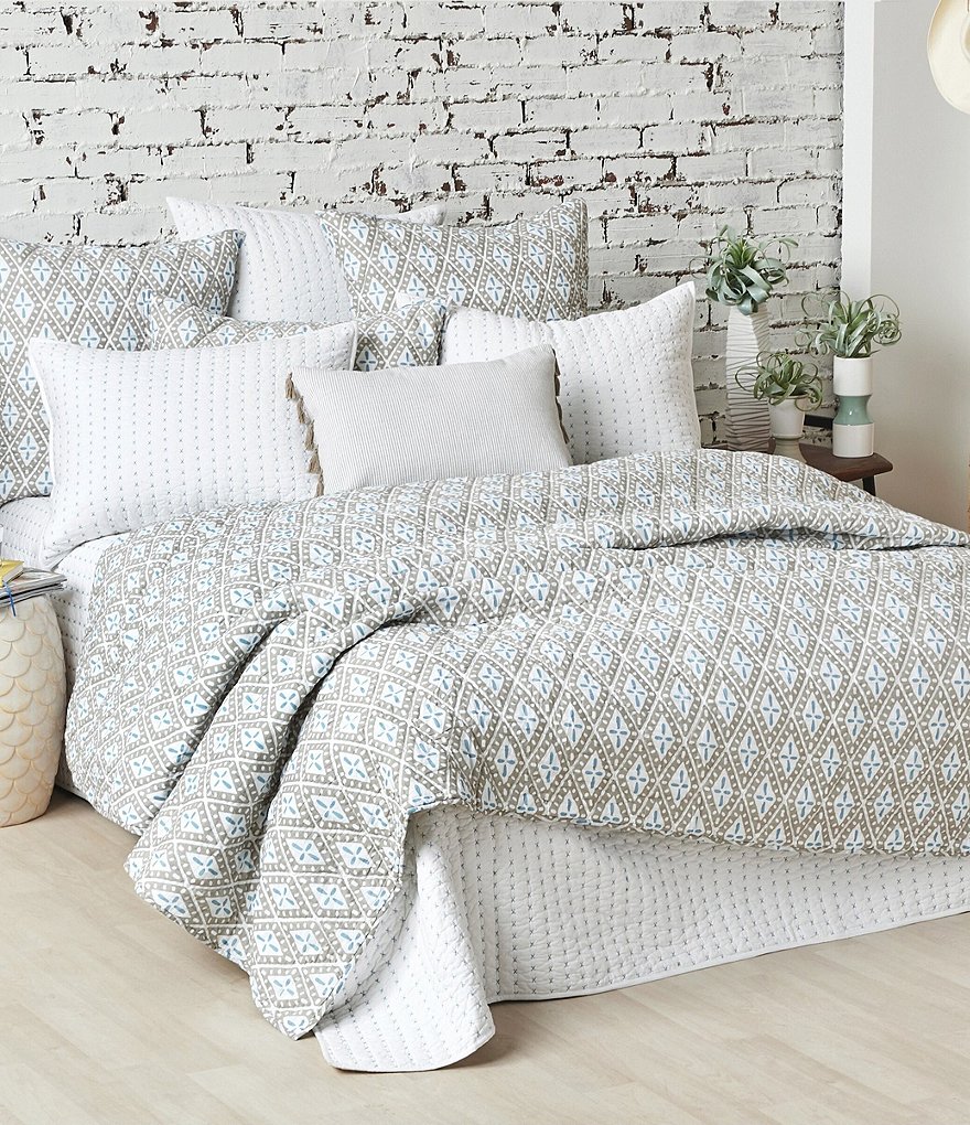 carol & frank Liam Geometric Print Cotton Voile Quilt | Dillard's