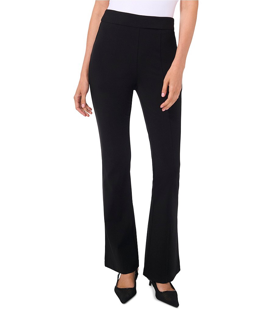 CeCe Ponte High Rise Princess Seam Flat Front Flare Pants | Dillard's