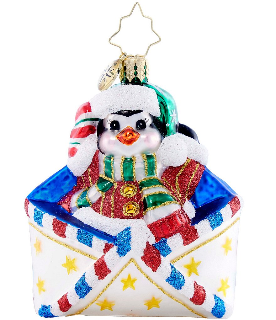 Christopher Radko Penguin Delivery Gem Ornament | Dillard's