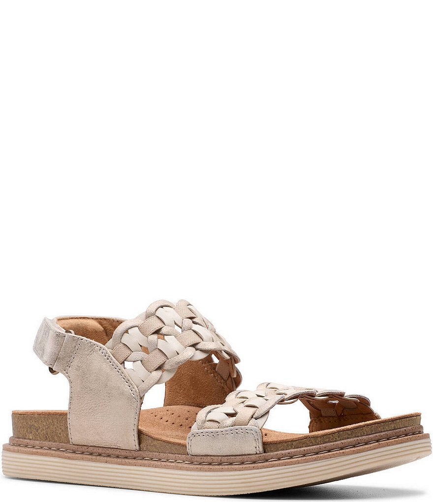 Clarks Artisan Arwell Glide Woven Nubuck Suede Sandals Dillard s