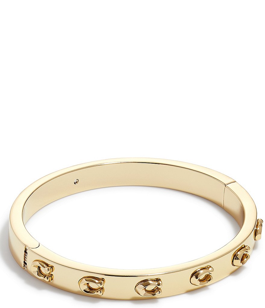 COACH Signature C Hinged Bangle Bracelet | Dillard's