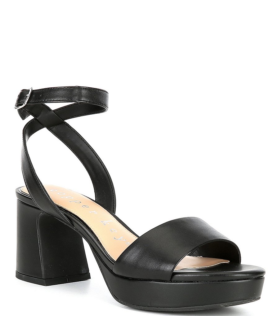 Copper Key Adore Leather Platform Sandals | Dillard's