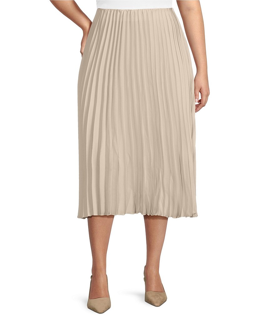 Dex Clothing Plus Pleated Long Skirt | Dillard's