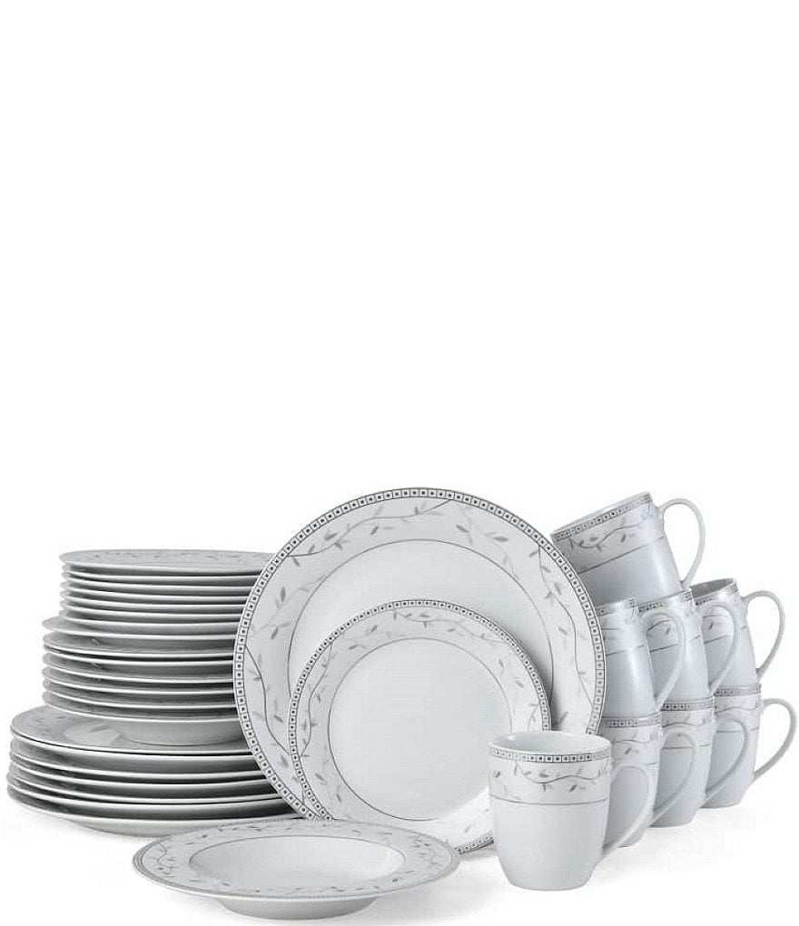 Fitz and Floyd Platinum Vine 32-Piece Dinnerware Set | Dillard's