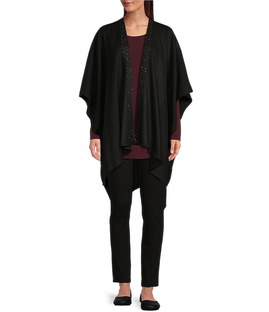 Fraas Rhinestone Edge Ruana | Dillard's