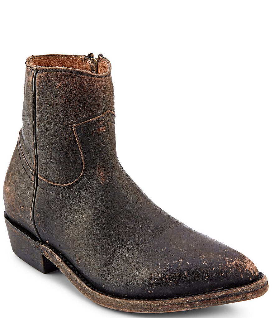 Frye Billy Distressed Leather Booties | Dillard's