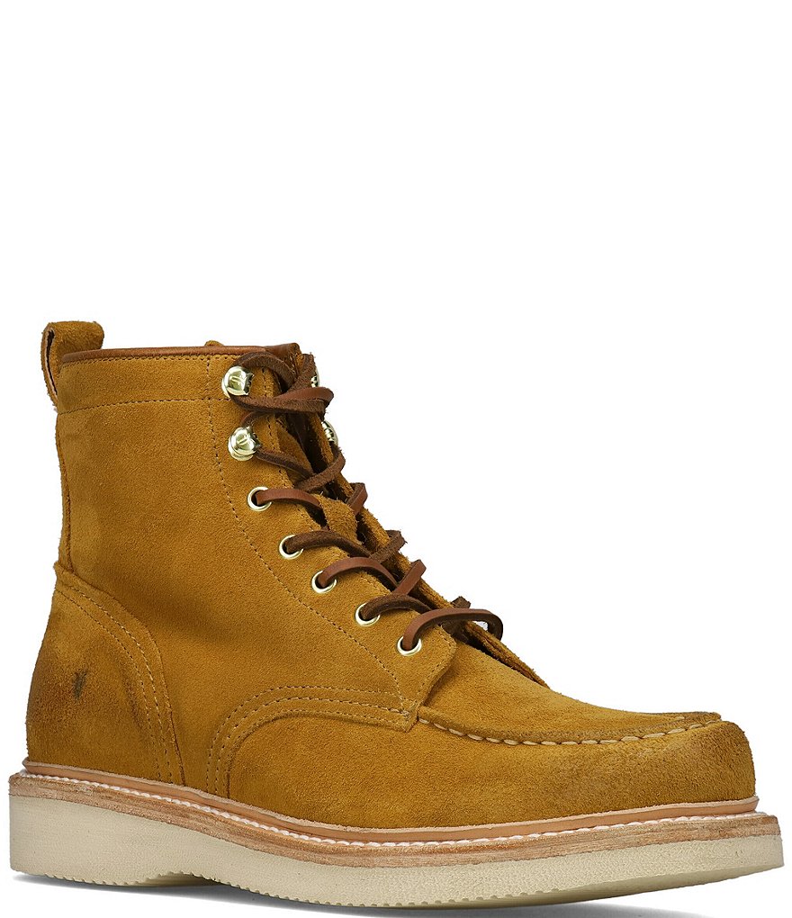 Frye Men's Hudson Suede Wedge Work Boots | Dillard's