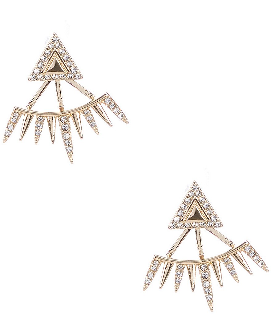 Gemma Layne Pave Crystal Burst Front Back Earrings | Dillard's Gemma Layne Pave Crystal Burst Front Back Earrings | Dillard's
