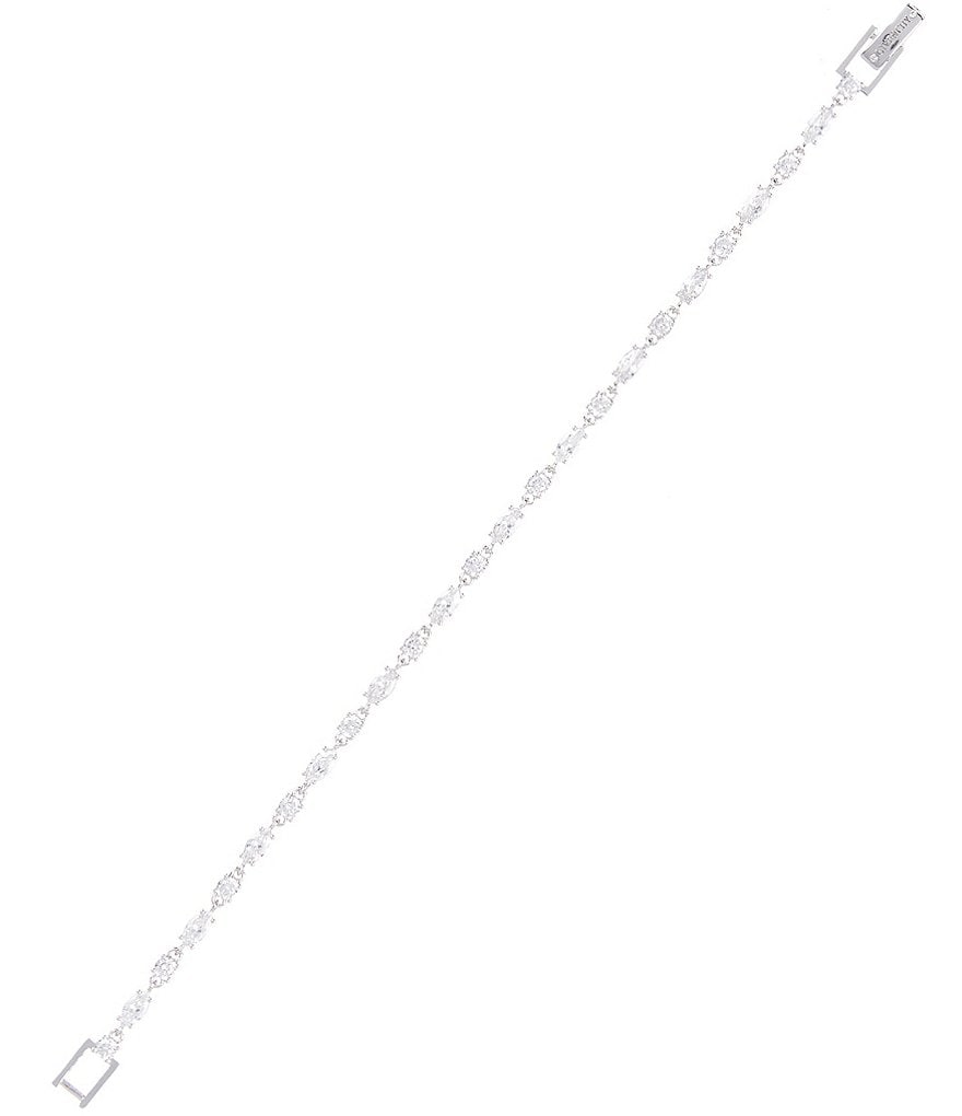 Givenchy Silver Tone Crystal Tennis Flex Line Bracelet | Dillard's