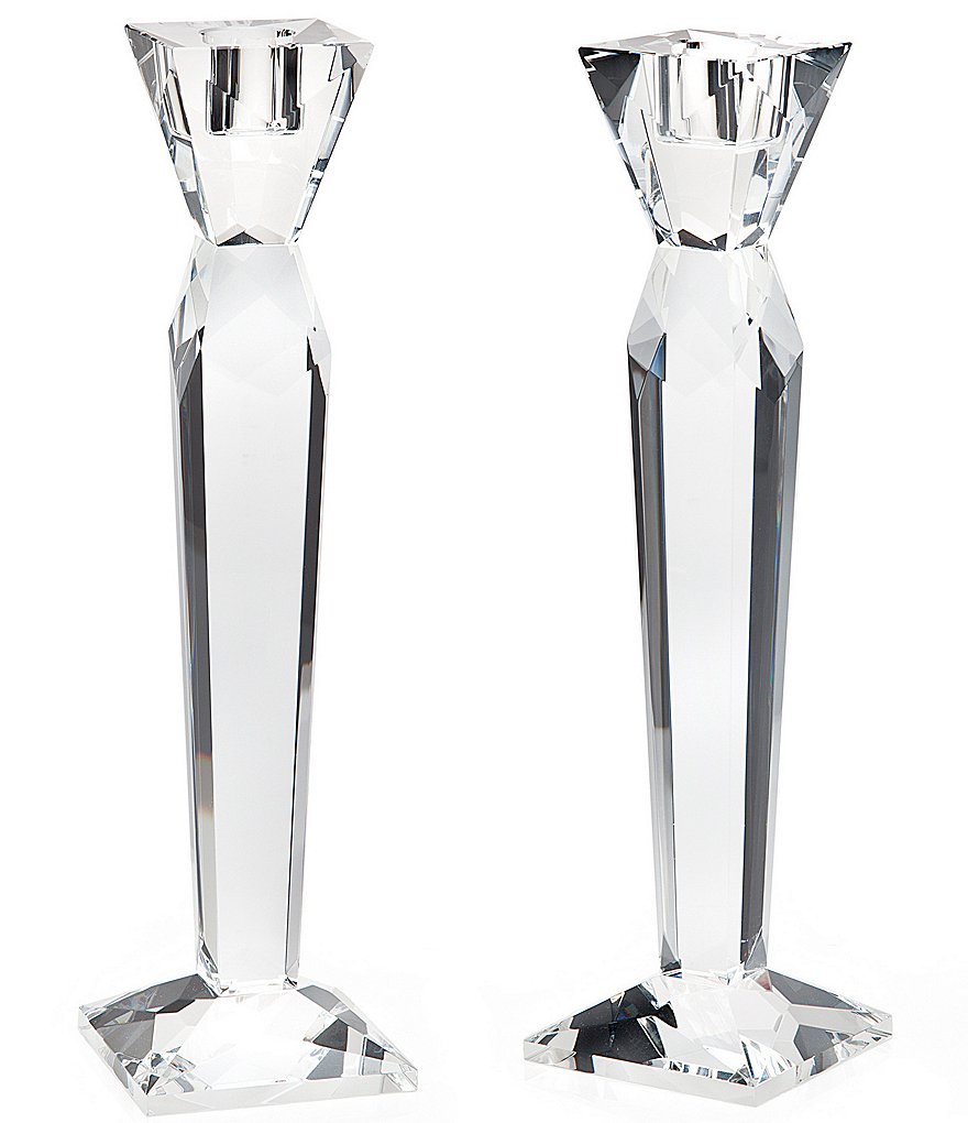 Godinger Prism Crystal Candlestick Pair, 10" | Dillard's