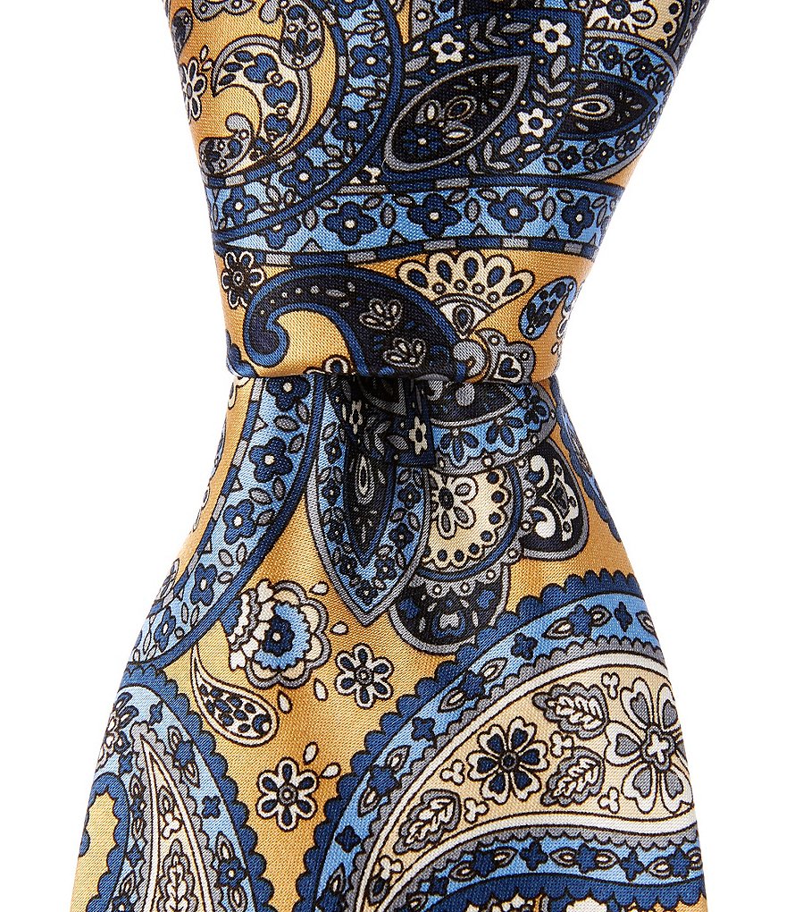 Hickey Freeman Paisley Printed 3" Silk Tie | Dillard's