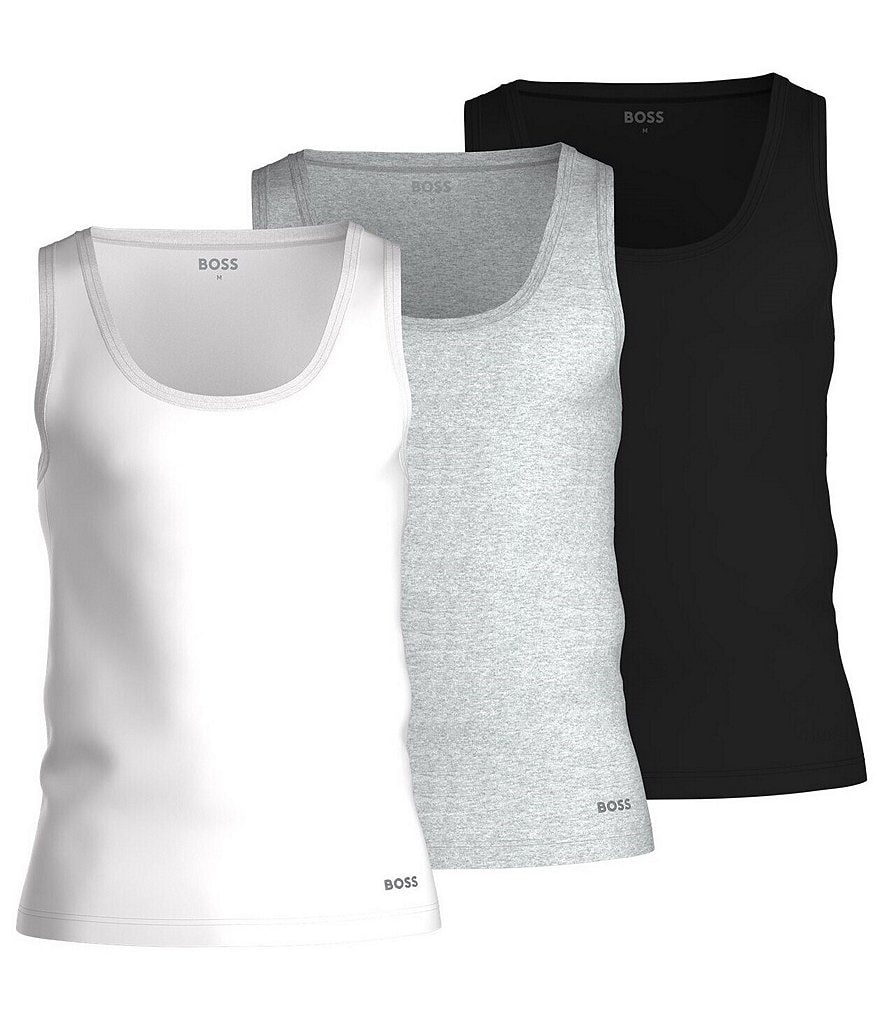 Hugo Boss Crew Neck Tanks 3-Pack | Dillard's