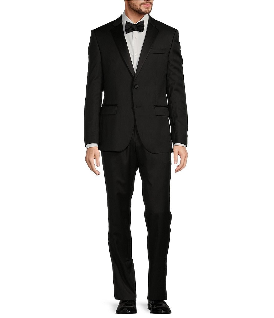 Hugo Boss Slim Fit Flat Front Solid Pattern 2-Piece Suit | Dillard's