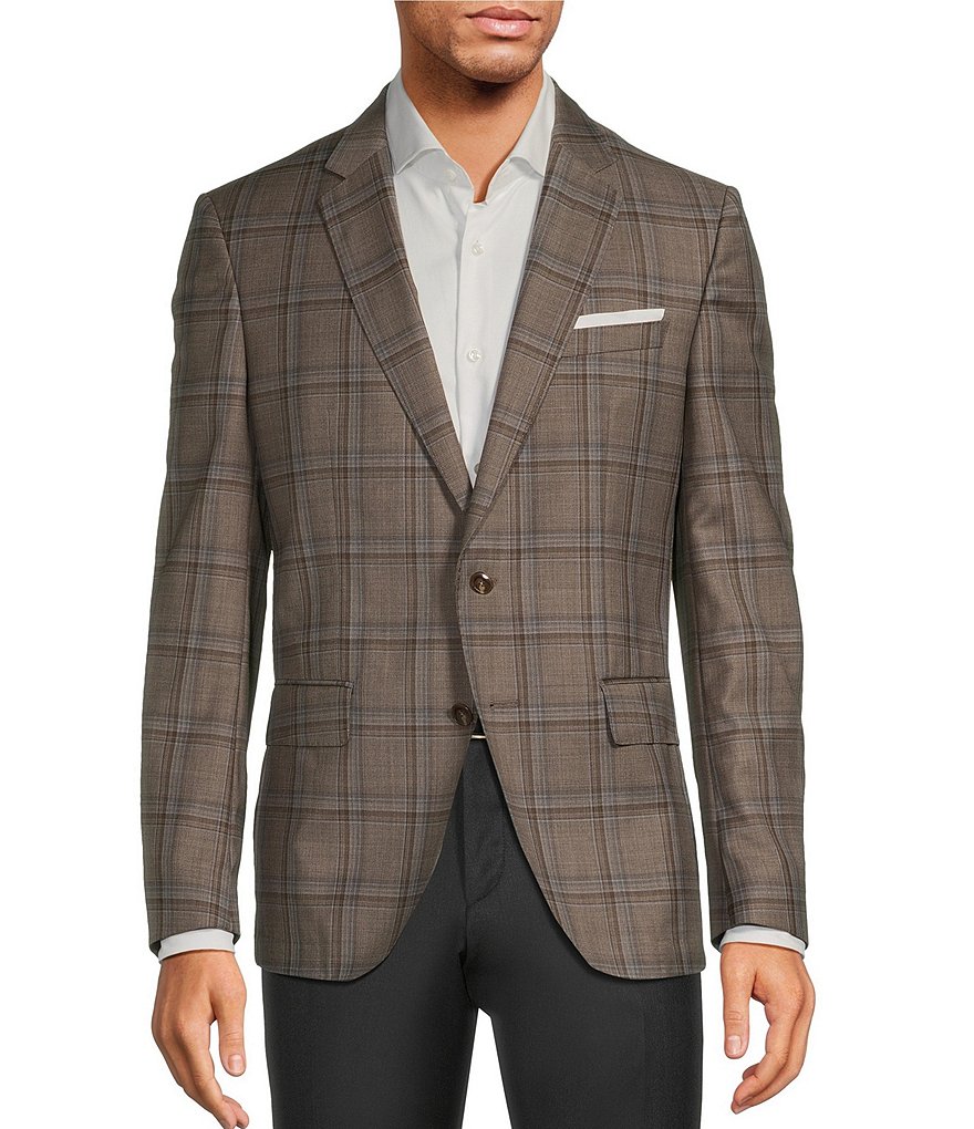 Hugo Boss Slim Fit Plain Check Pattern Sport Coat | Dillard's
