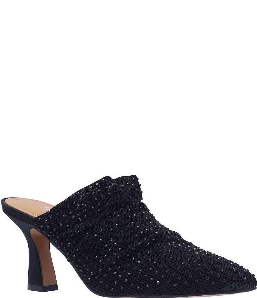 J. Renee Parisa Rhinestone Mesh Dress Mules | Dillard's
