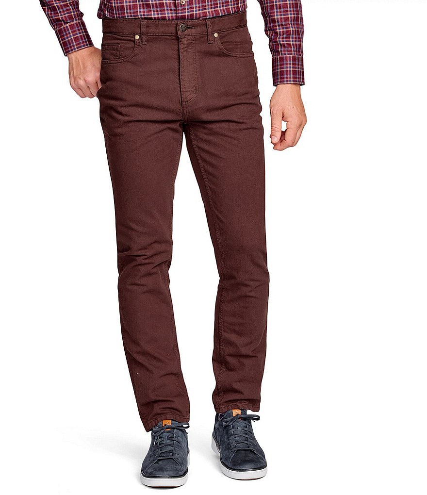 Johnston & Murphy Overdye Stretch Modern Fit Tapered Leg Denim Jeans ...