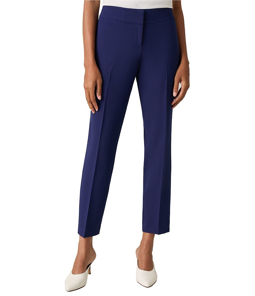 Kasper Solid Crepe Slim Pants | Dillard's