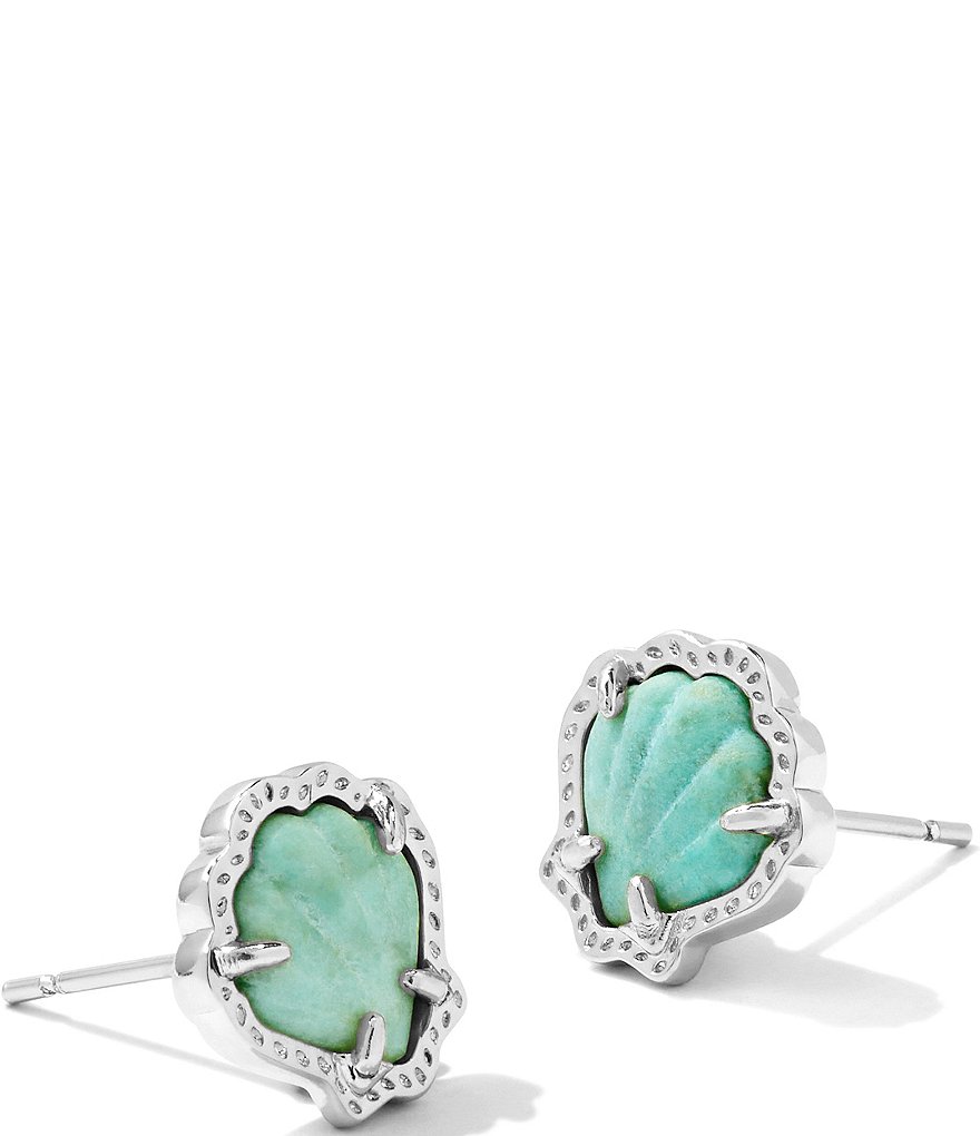 Kendra Scott Brynne Shell Silver Stud Earrings | Dillard's