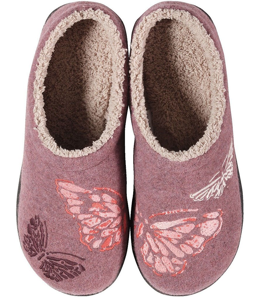 L.L.Bean Daybreak Scuff Butterfly Motif Slippers | Dillard's