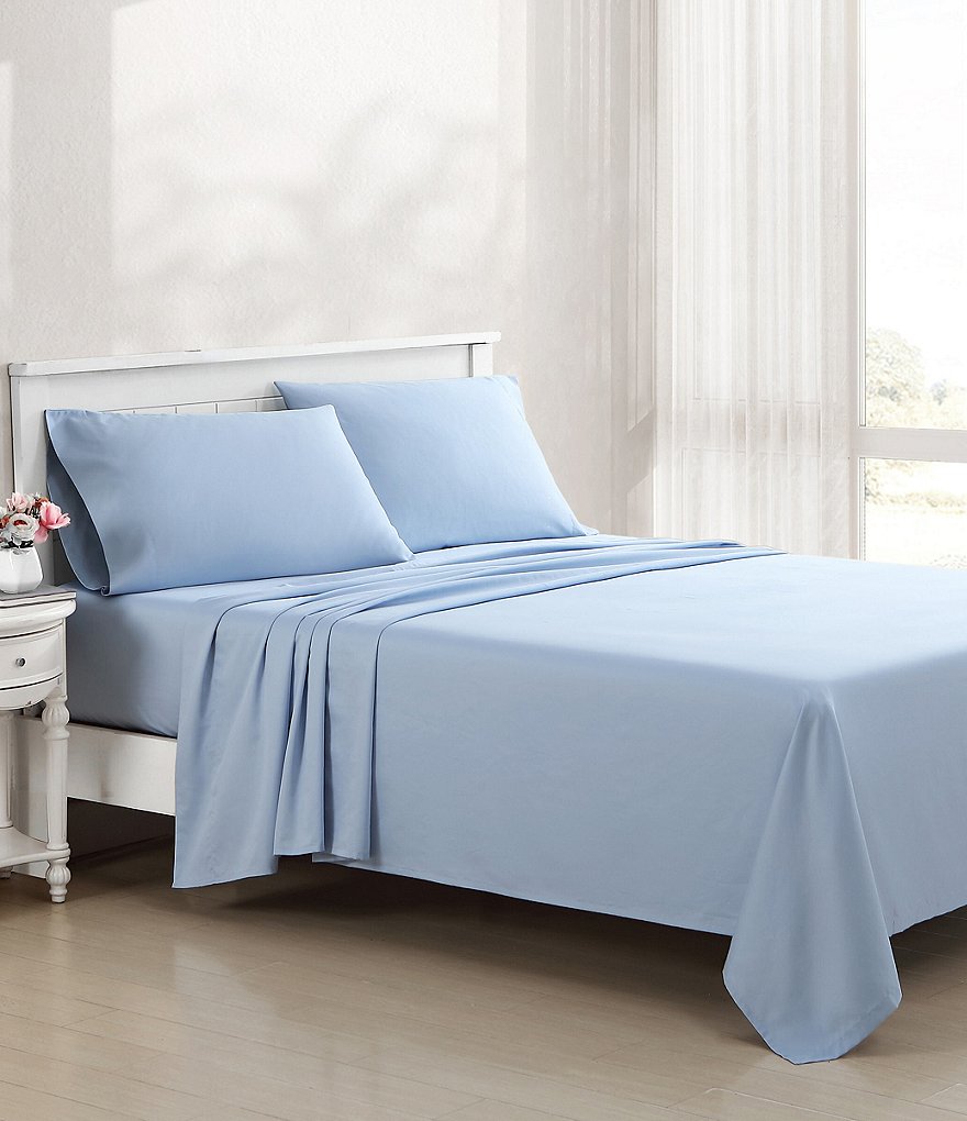 Laura Ashley 800-Thread Count Solid Sateen Sheet Set | Dillard's